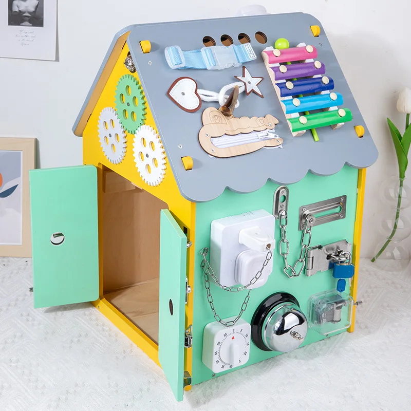 GFI™ Montessori Wooden Busy House - Gifts for idea