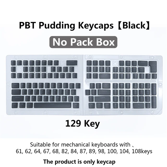 PBT Pudim Keycaps 129 chaves Keycap OEM Profile Key cap Para Teclado ...