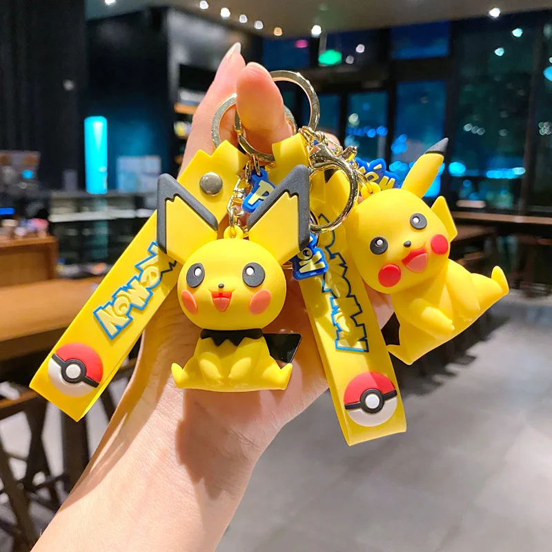 Pokemon-Keychain-Anime-Figures-Eevee-Pikachu-Sleeping-Position-Cartoon ...