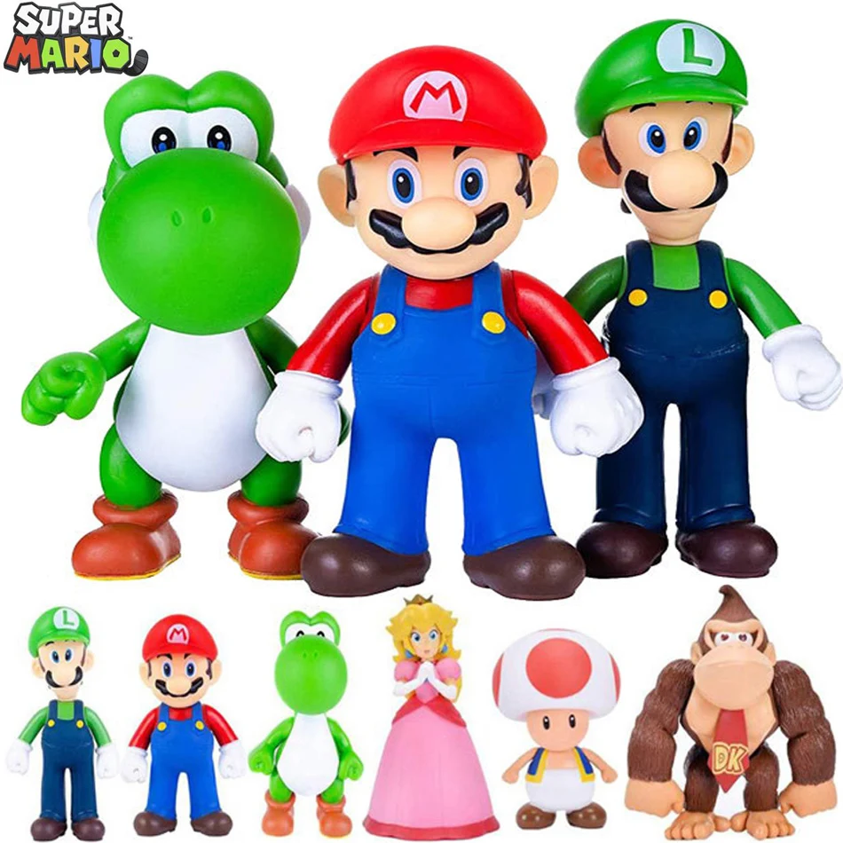 6pcs-set-Super-Mario-Bros-Cartoon-Dolls-Model-Anime-Figures-Mario ...