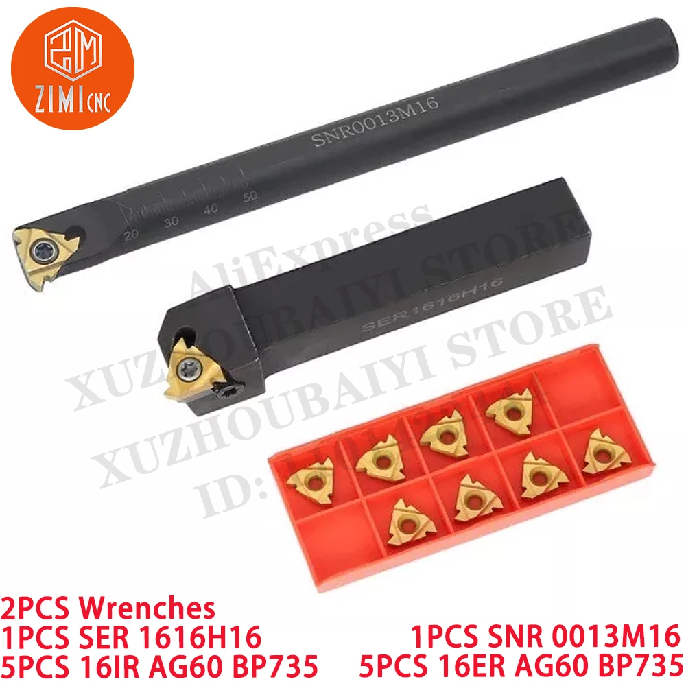 1PCS-SER-1616H16-thread-turning-tool-10PCS-16ER-AG60-CNC-tool-thread ...