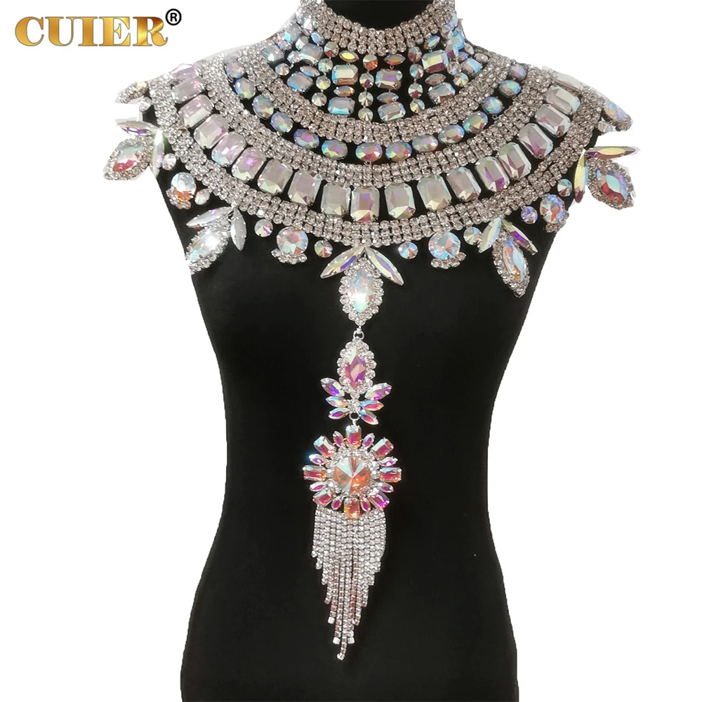 CuiEr Super Gorgeous Glass Strass Necklace Crystal SS28 Big Size ...
