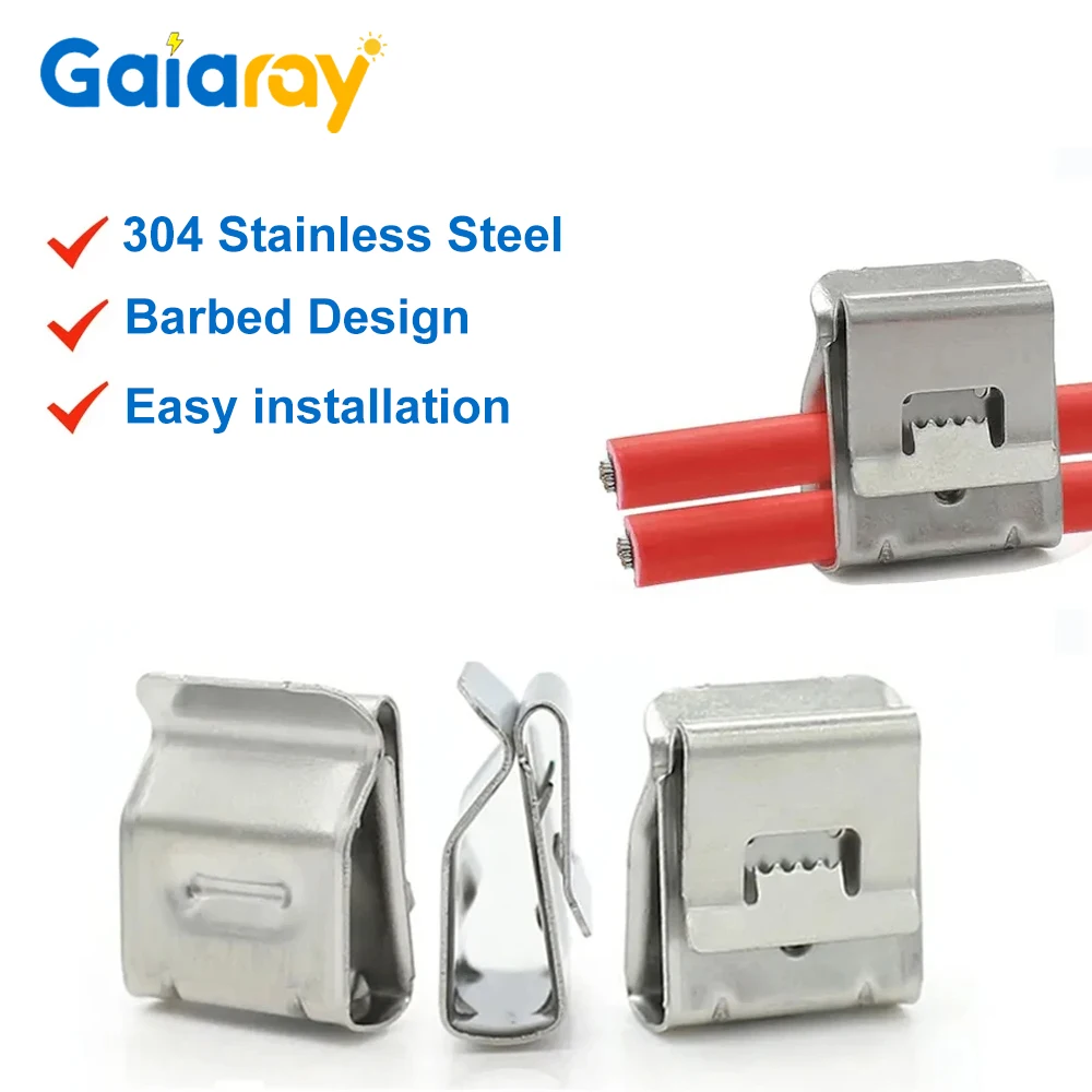 Solar Panel Cable Clips PV Wire Fixing Clip Stainless Steel Outdoor ...