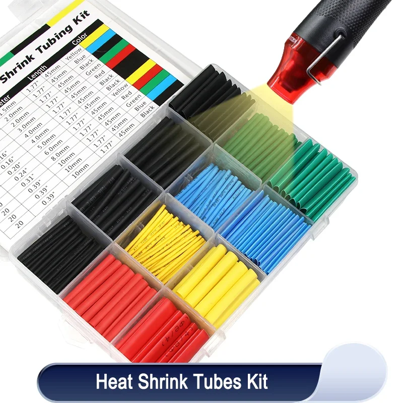 Heat-Shrink-Tubing-Wrapping-kit-2-1-Shrinkable-Wire-Shrinking-Wrap ...