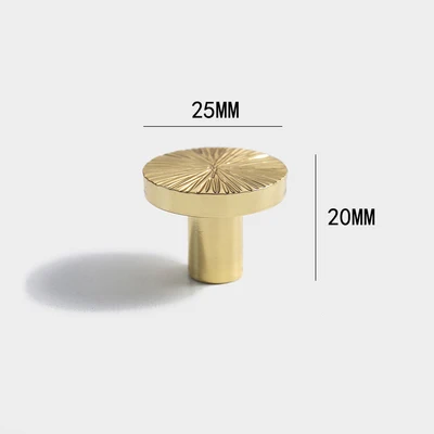 Brass Round Semicircular Cabinet Door Knob Handle Desk Drawer Pulls ...