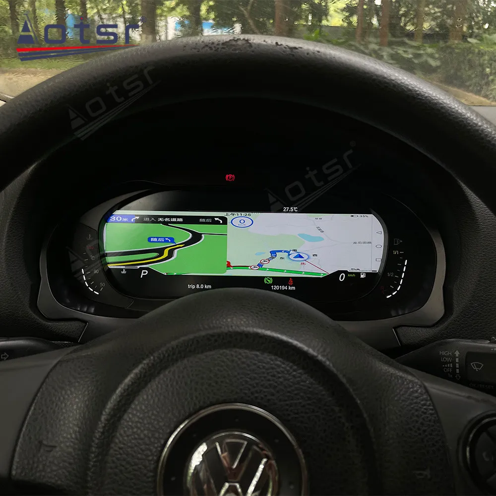 12.3" car Digital Cluster Virtual Speedometer Dashboard Screen For VW ...