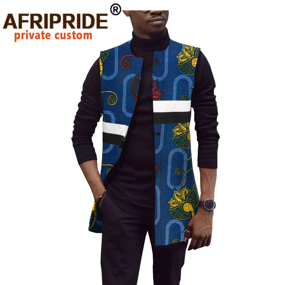 African-Dashiki-Printed-Coats-Two-Button-Sleeveless-Vest-Tribal-Jacket ...