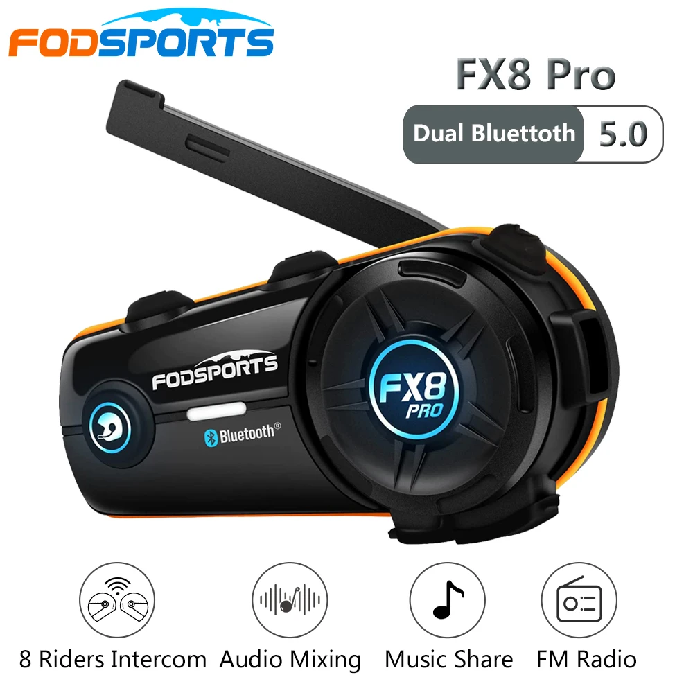 Fodsports-FX8-Pro-Motorcycle-Intercom-Dual-Bluetooth-Helmet-Headset-for ...