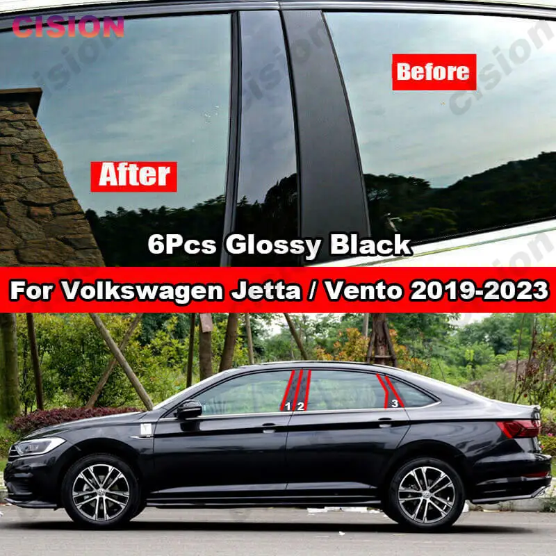 For-Volkswagen-VW-Jetta-A7-Vento-2019-2023-Mirror-Effect-Window-Door ...