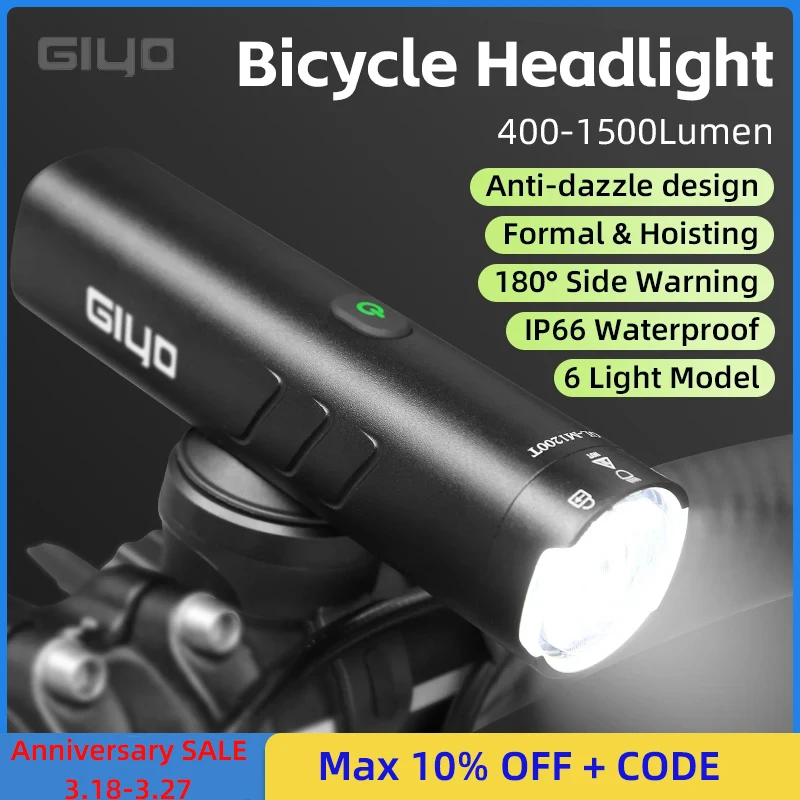 Giyo-400-1500LM-Bicycle-Front-Lighting-German-Standard-Headlamp ...