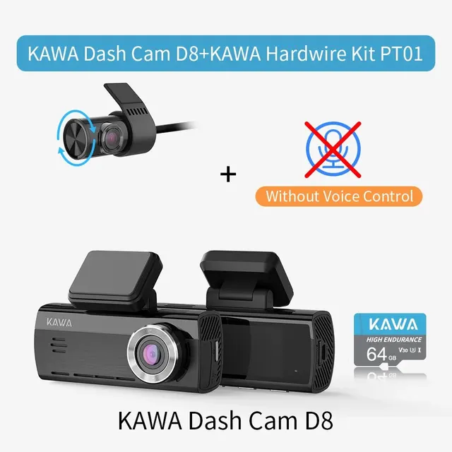 KAWA 4K Dash Camera for Car DVR Sony IMX415 Rear View Video Recorder ...