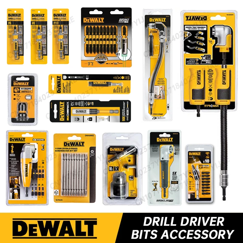 DEWALT Driver Drill Bit Set Right Angle Drill Adaptor DWAMRASET ...