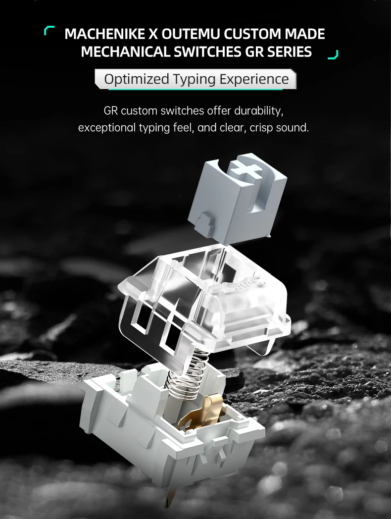 Machneike K500 Pro Gasket Mounted Hot-swap Wireless Mechanical Keyboard ...