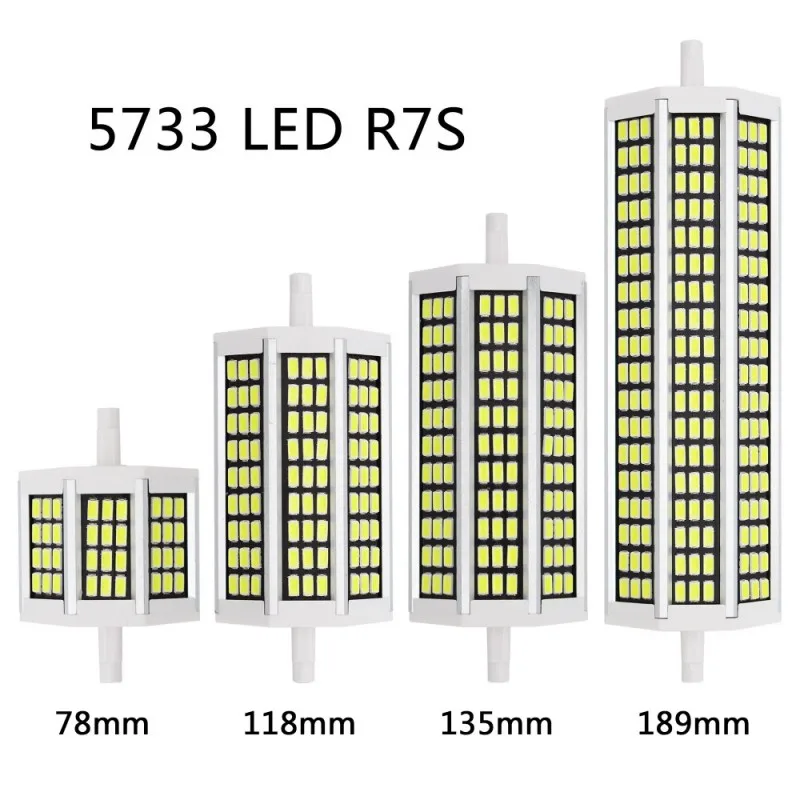 Bombilla LED de Alta Luminosidad R7S 220V, Lámpara LED de 78mm 118mm ...