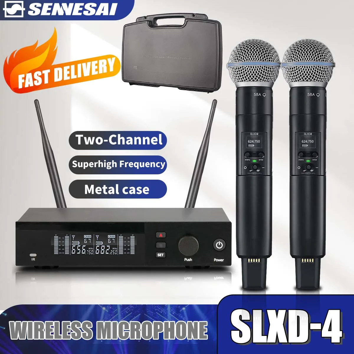Calidad-superior-SLXD4-micr-fono-inal-mbrico-Dual-profesional-puesta-en ...