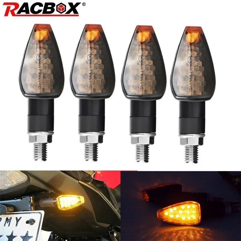 Motorcycle Turn Signal Lens Universal LED Turn Signal Lights – Amber ...