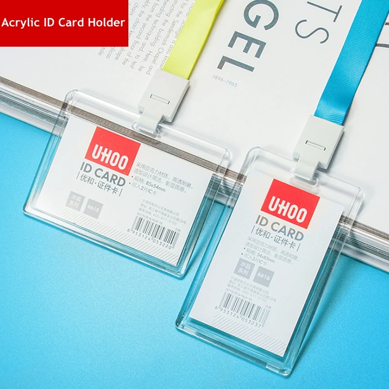 Transparent-Acrylic-Card-Cover-Case-Badge-Holder-Polyester-Lanyard ...