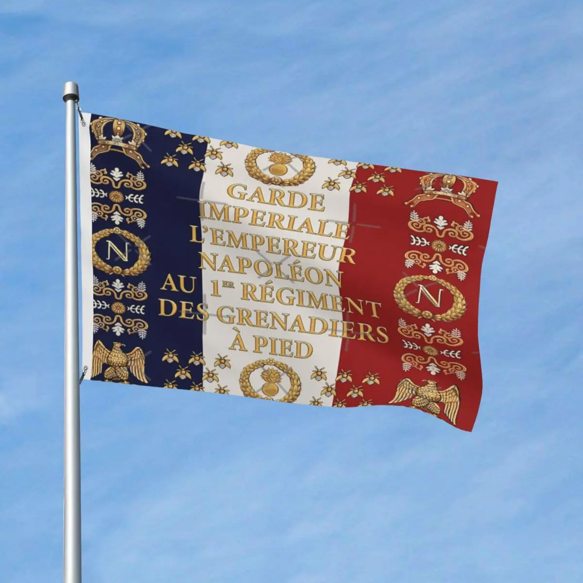 Napoleonic-French-1er-Garde-Imperiale-Flag-Vintage-With-Metal-Grommets ...