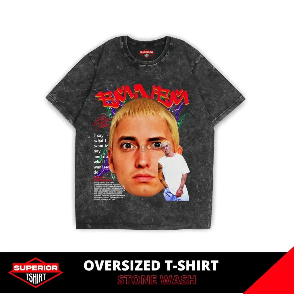 KAOS EMINEM OVERSIZE STONEWASH SANDWASH ACID WASH KAOS BAND WASHED ...