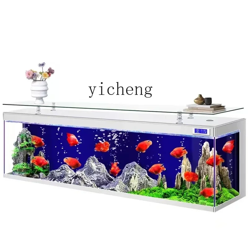 YY-TV-Cabinet-Fish-Tank-Super-White-Glass-Living-Room-Home-Lazy-People ...