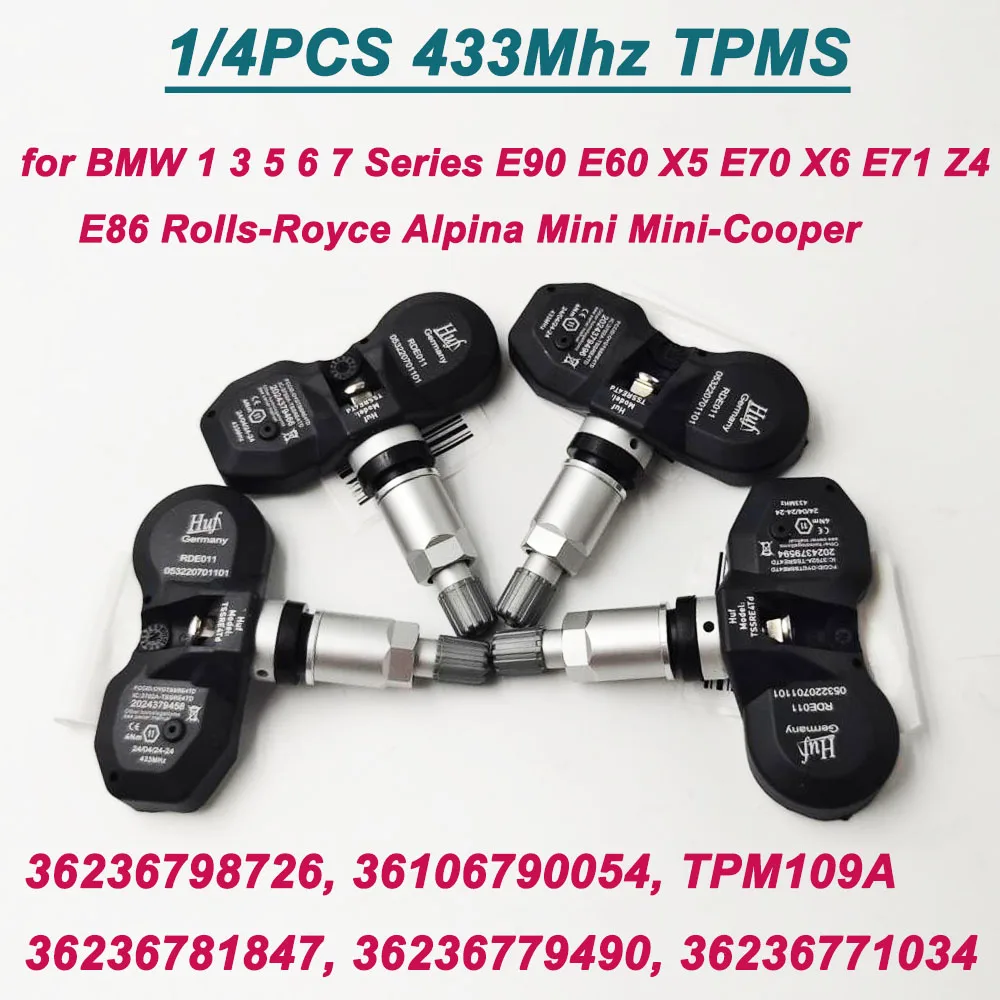 1-4Pcs-433MHz-TPMS-36236798726-Tire-Pressure-Sensor-For-BMW-1-3-5-6-7 ...