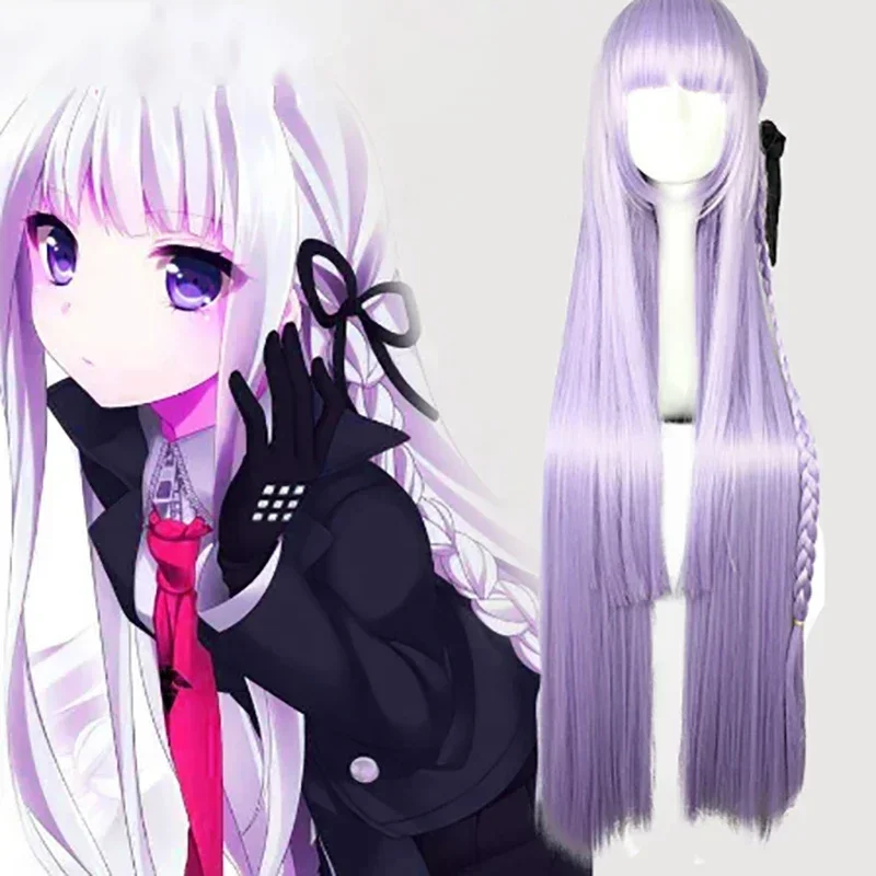 Dangan-Ronpa-Kyouko-Kirigiri-Peruca-Cosplay-Roxa-Perucas-De-Cabelo-Sint ...
