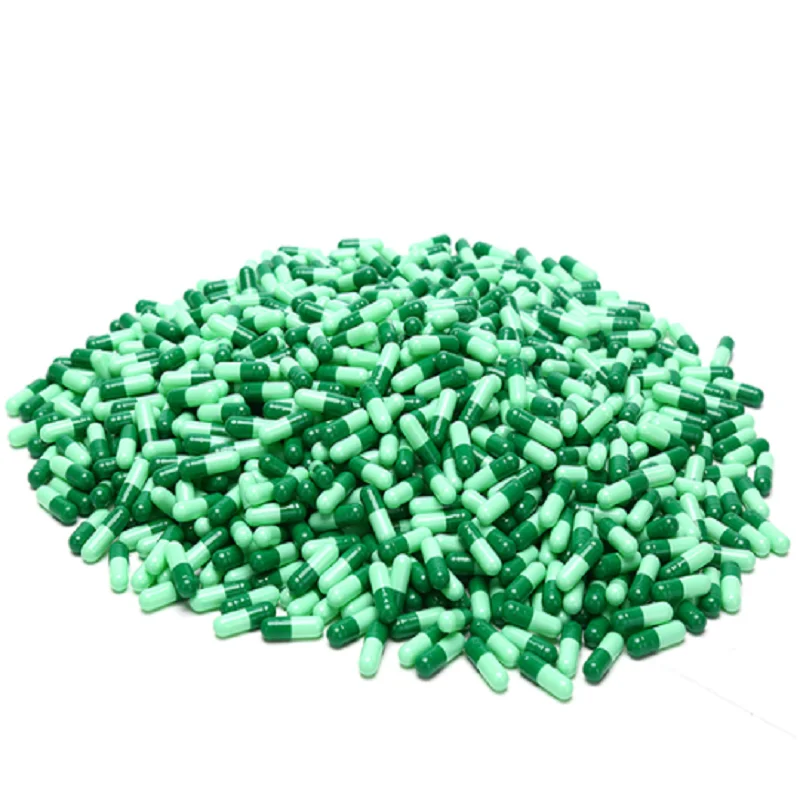 Empty Hard Gelatin Separated capsule shell Green, 00# 0# 1# 500pcs And ...