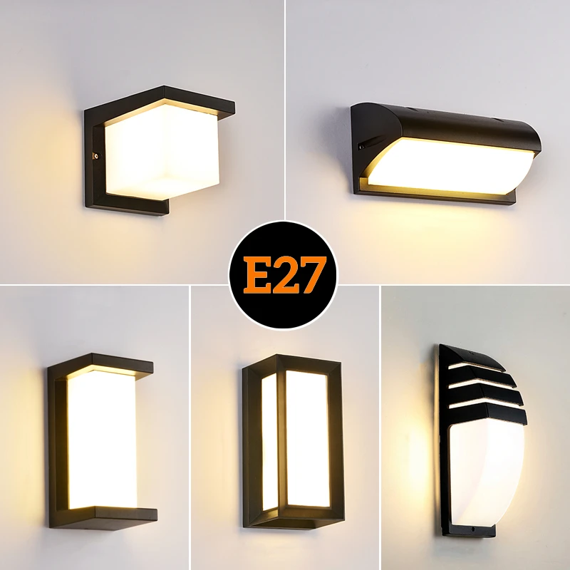 E27-Outdoor-LED-Wall-Lamp-15W-25W-Waterproof-IP65-Aluminum-Sconce ...