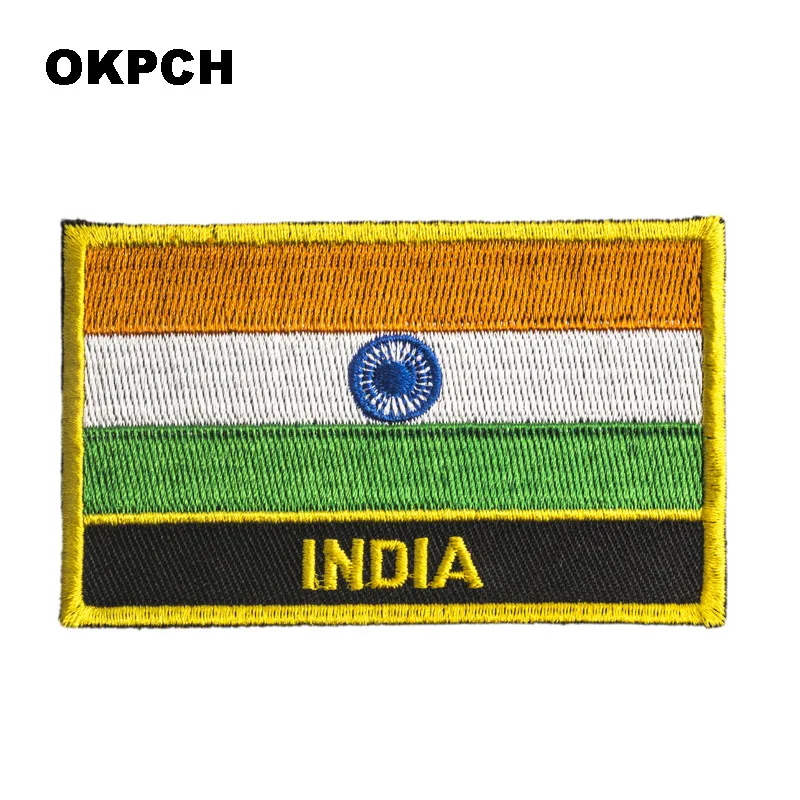 India Flag Embroidery Patches Iron on Saw on Transfer patches Sewing ...