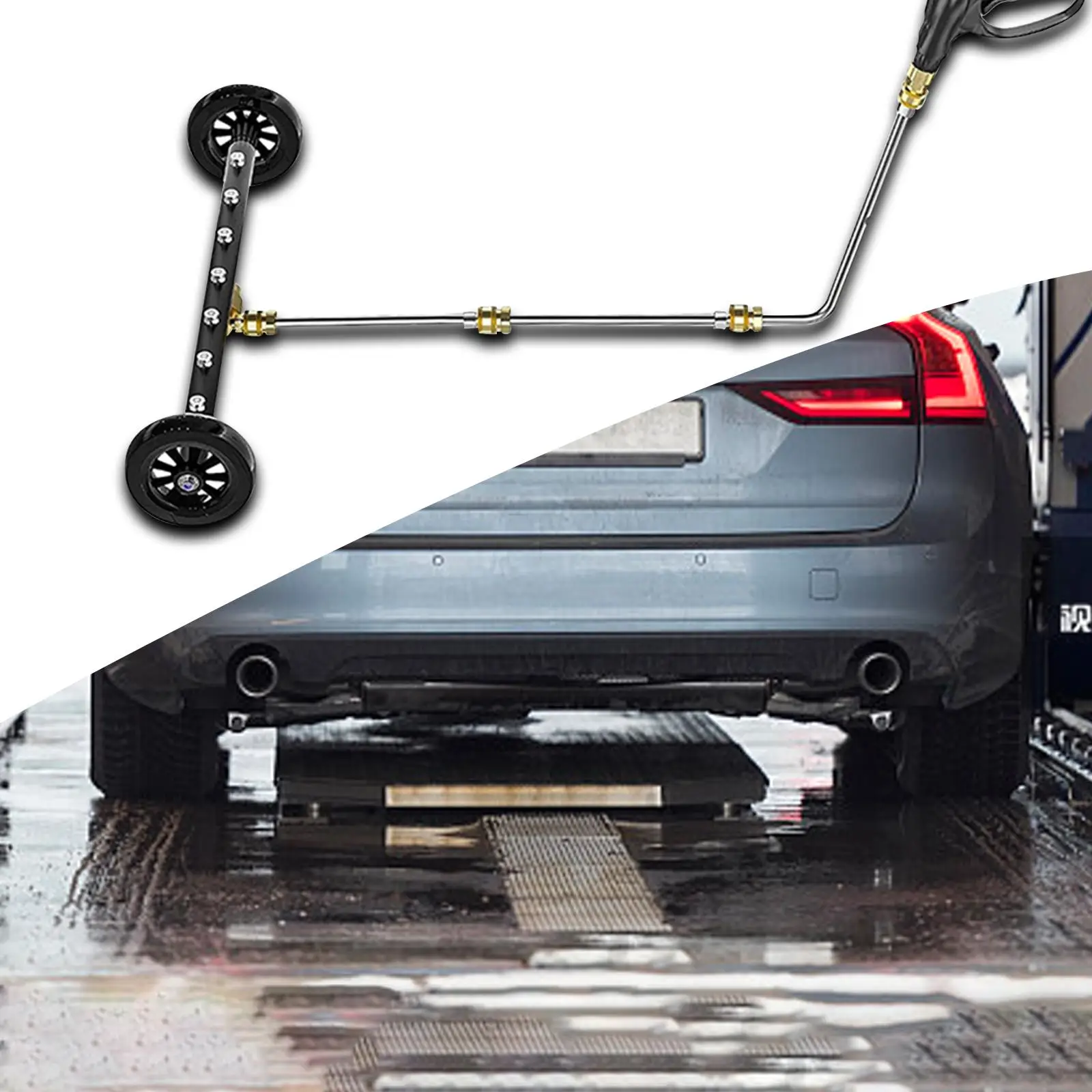 Pressure-Washer-Undercarriage-Cleaner-with-Swivel-Wheel-7-Hole-Spray ...