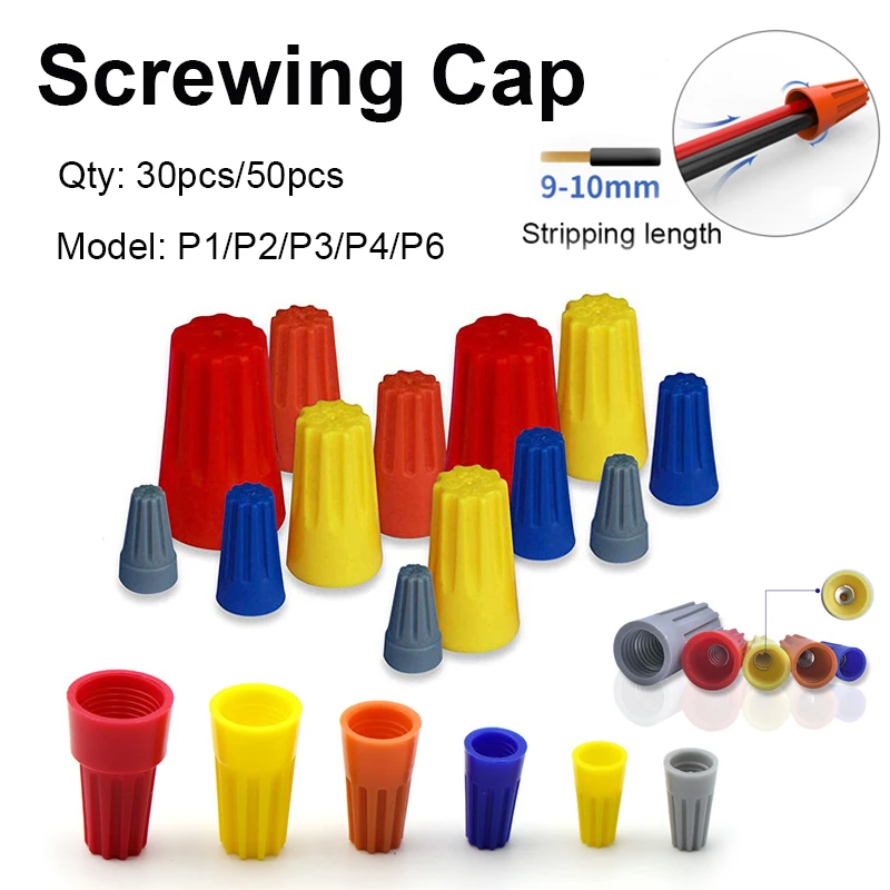 30pcs-50pcs-P1-P6-Quick-Wire-Connector-Colorful-Electrical-Insulated ...