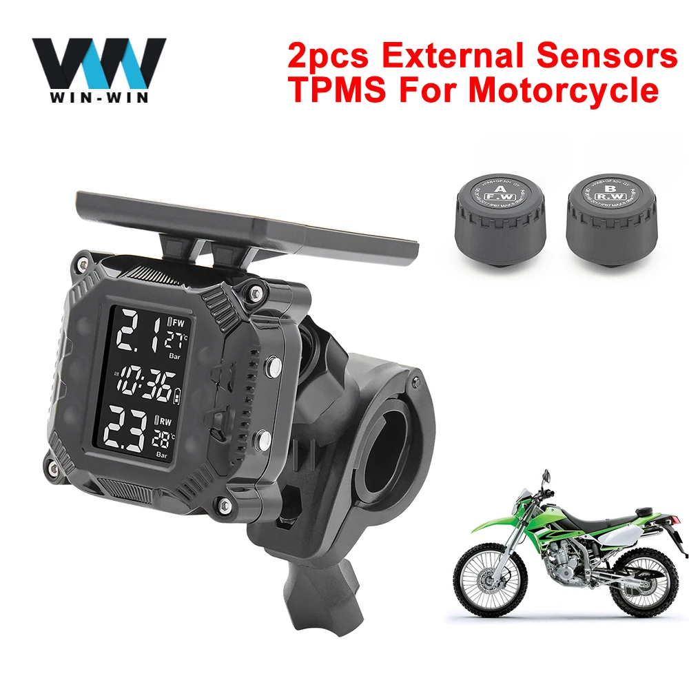 External Sensors TPMS Bluetooth Motorcycle Moto Waterproof Tire ...