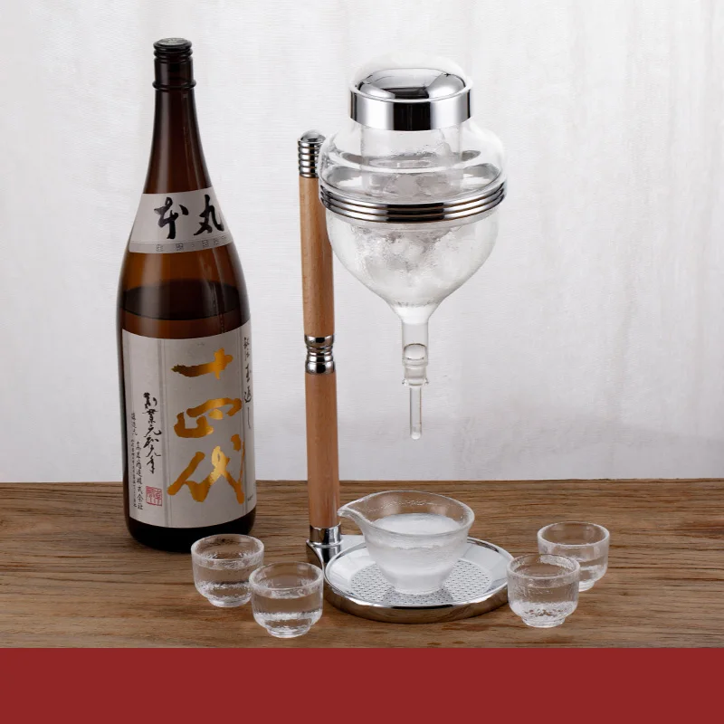Japan-Sake-Crystal-Ice-Cooling-Glass-Wine-Cooler-Bottle-Warm-Hot-Beer ...