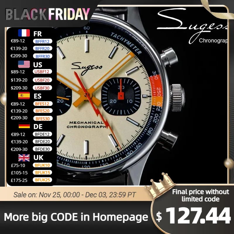 Sugess-ST1901-adam-izle-mekanik-kronograf-k-kenli-hareketi-Swanneck-kol ...