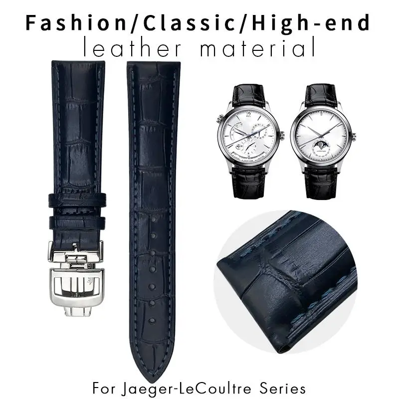 19mm-20mm-21mm-22mm-Genuine-Leather-Watchband-for-Longines-Jaeger-LeCoultre-Black-Green-Blue ...