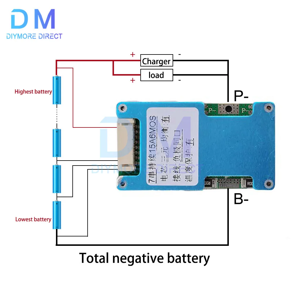 Battery-Balance-BMS-7S-24V-15A-20A-25A-Lithium-18650-Charging-PCB ...