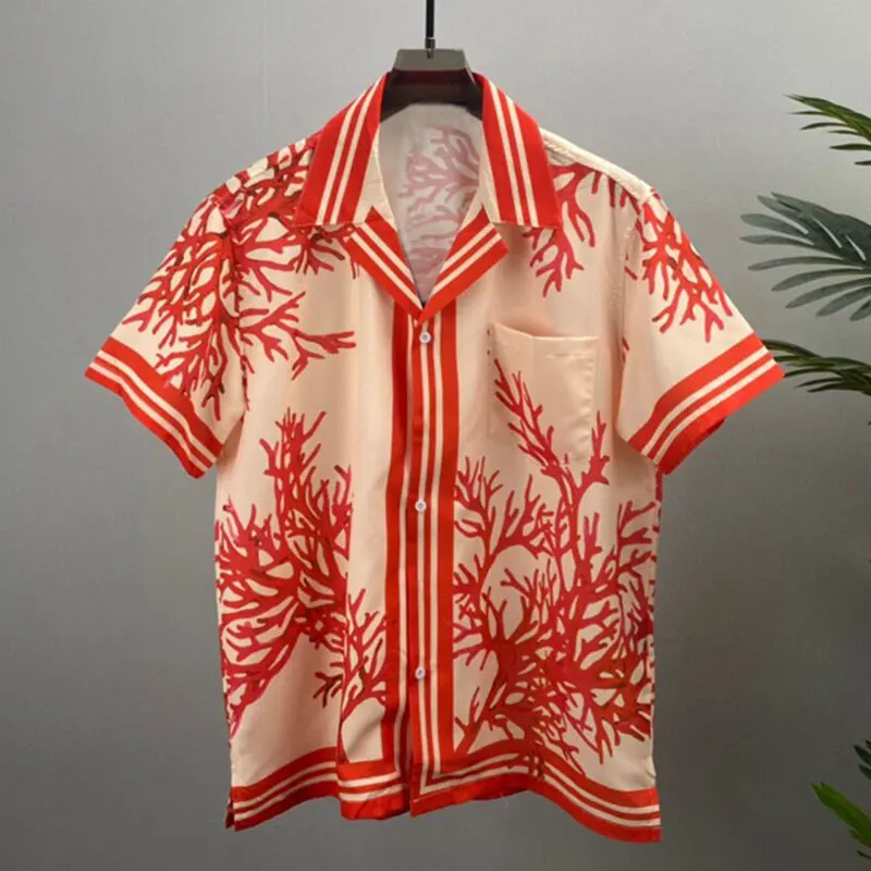 2023-fr-hjahr-Farbe-Kontrast-Casual-Kurzarm-Hemd-Hawaiian-Shirt-Hip-Hop ...