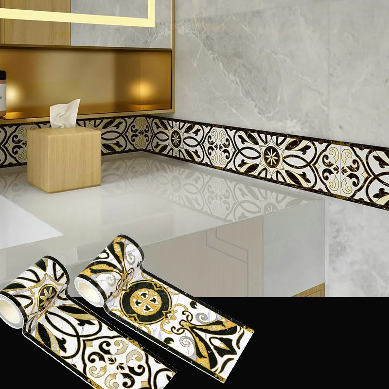 5M-roll-Waterproof-Waist-Lines-Self-Adhesive-Wall-Skirting-Border ...