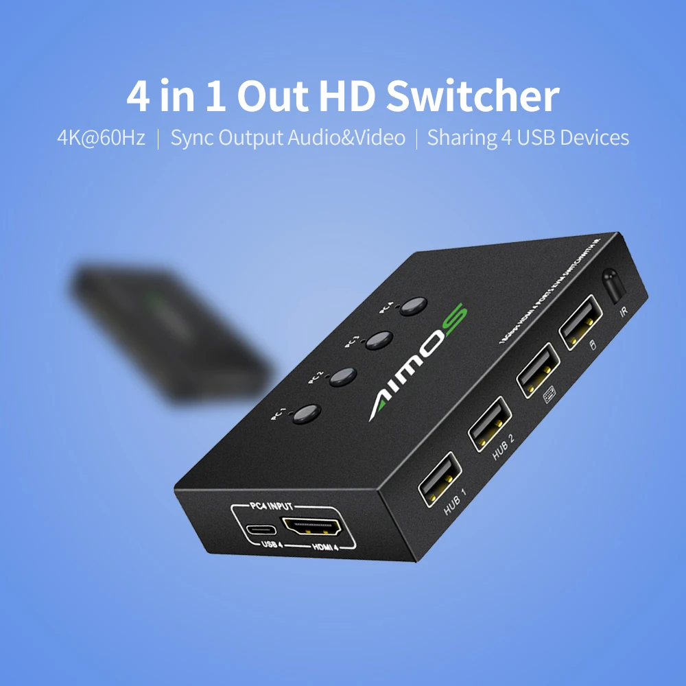 AIMOS-USB-KVM-Switch-4-Port-4-Computers-Sharing-4-USB-Devices-One ...