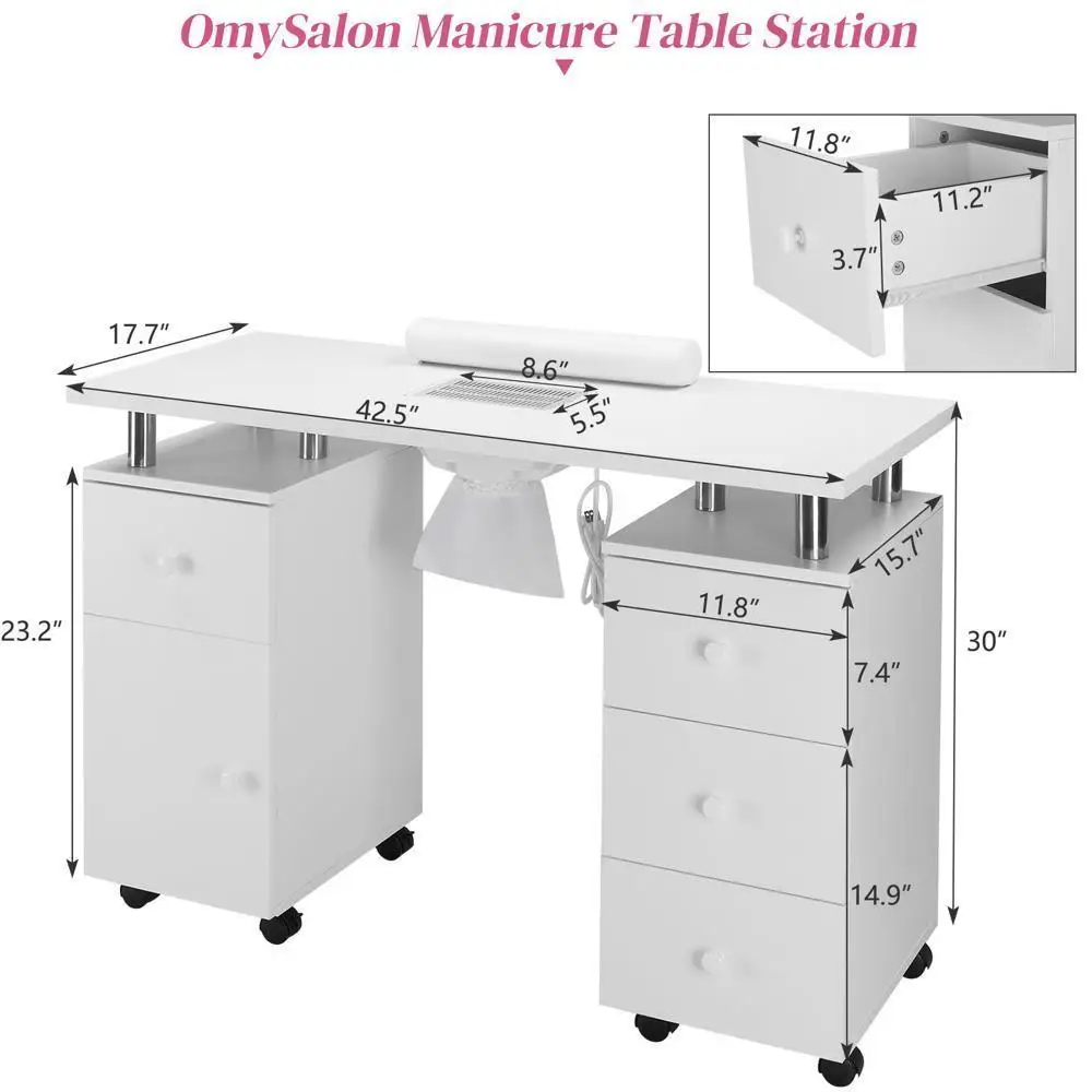 Manicure Table Dimensions