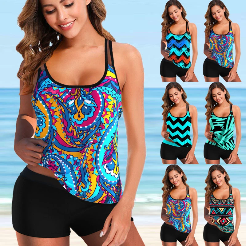 Rainbow Tankini Swimwear Women | Rainbow Swimsuit Women | Rainbow ...