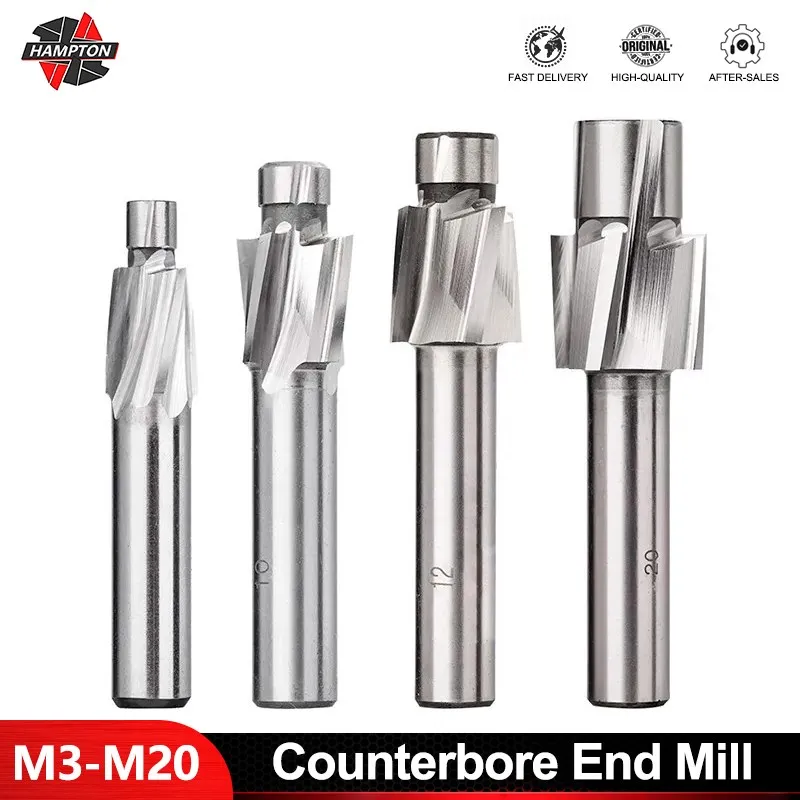 HSS-Counterbore-Milling-Cutter-1pc-HSS-Flat-Bolt-Hole-Cap-Screw ...