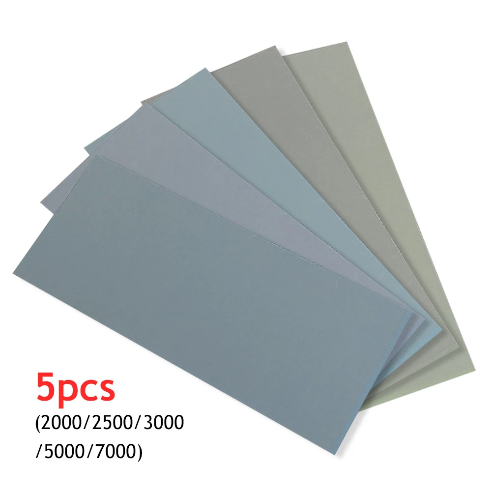 5pcs Water Sandpaper Papers Soft Paper Base 2000 2500 3000 5000 7000 ...