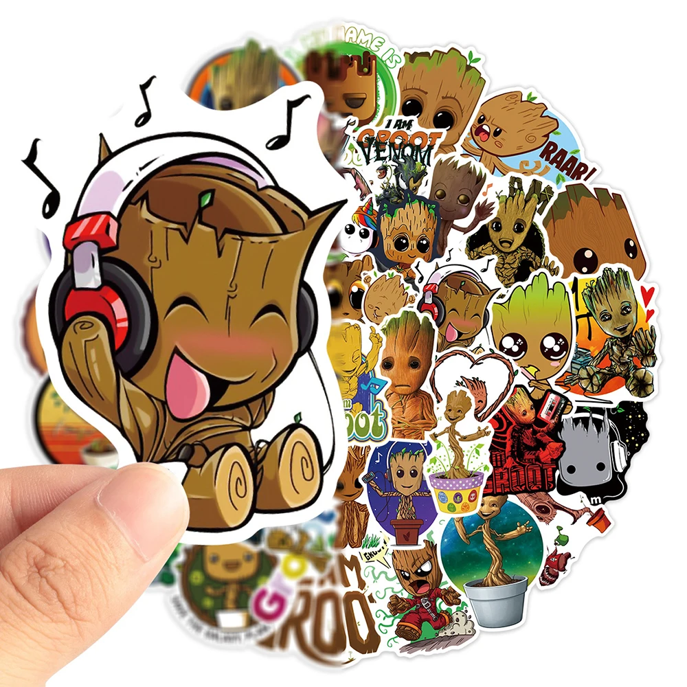 10/30/50PCS Disney Cute Groot Stickers Guardians of the Galaxy Cartoon Decals DIY Motorcycle ...