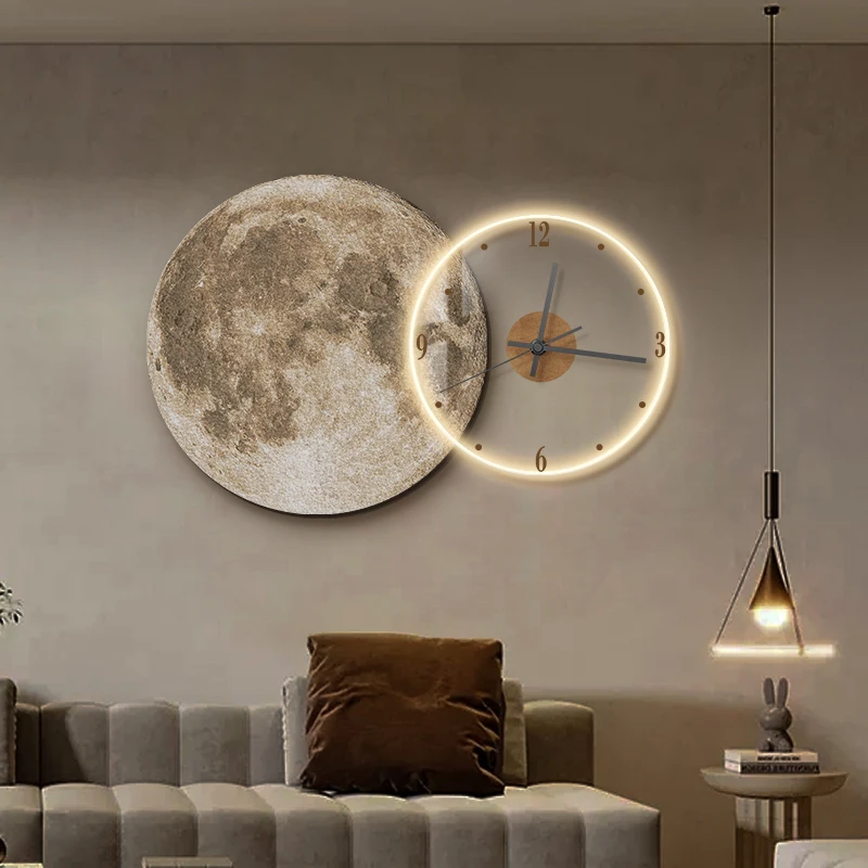 Moon-living-room-wall-clock-modern-minimalist-creative-restaurant-clock ...