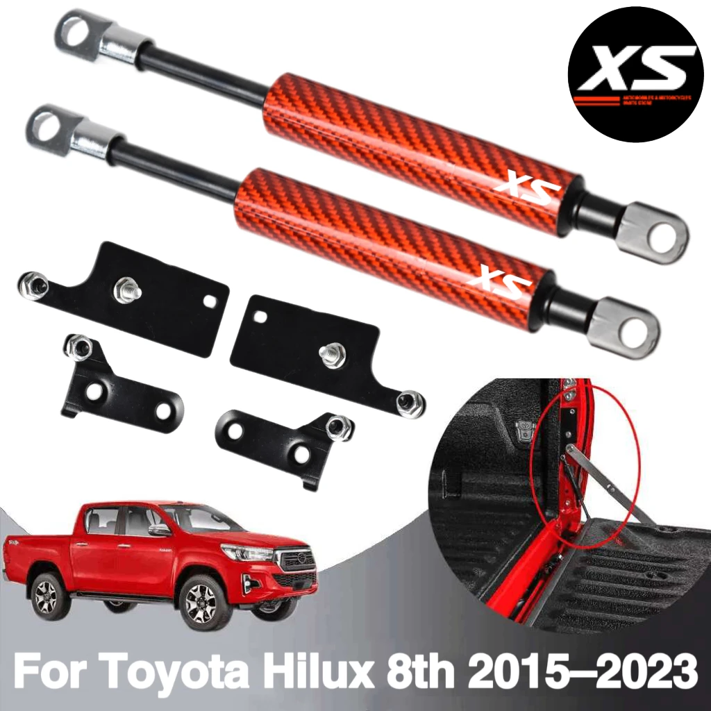 2PCS Rear Tailgate Assist Shocks for Toyota Hilux Revo 2015-2024 GUN125 ...