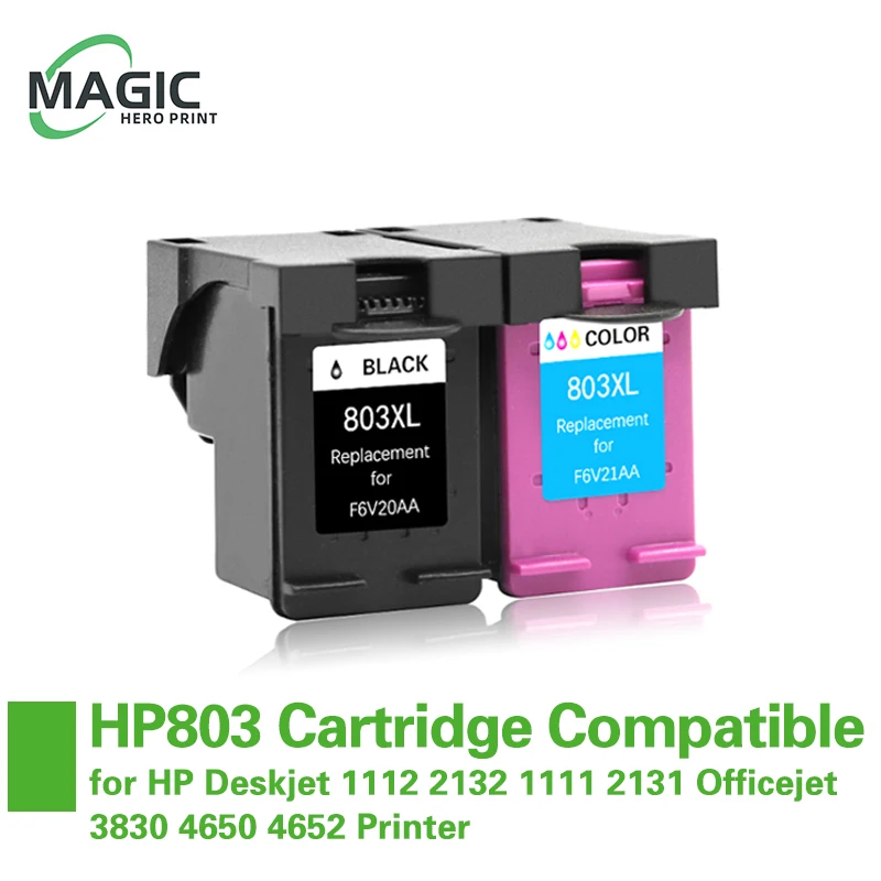 2 Color Ink Cartridge For Hp803 803xl For Hp 803 Compatible For Hp Deskjet 1112 2132 1111 2131 ...