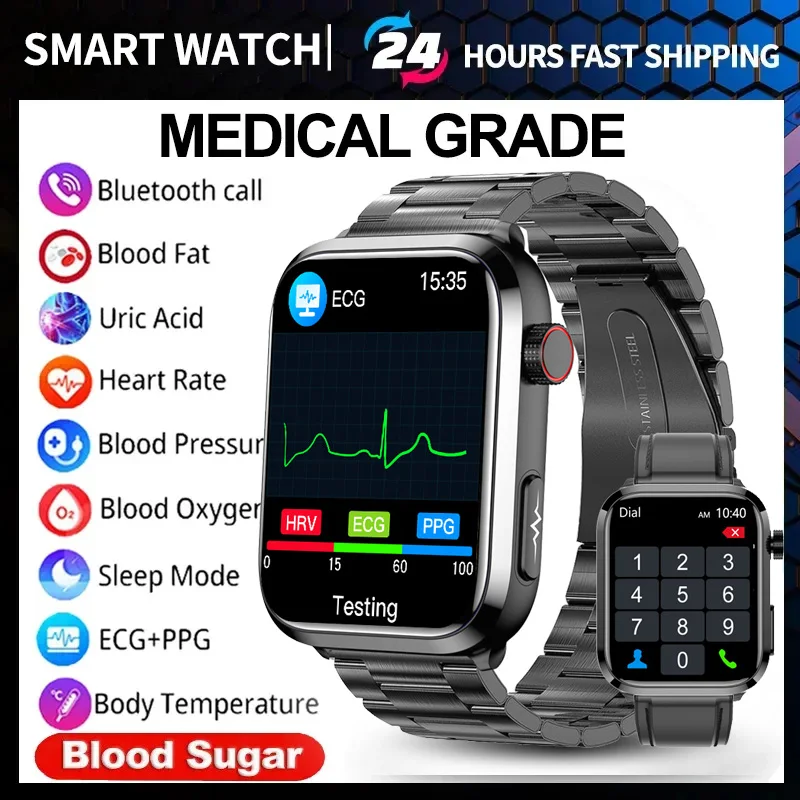 Reloj-inteligente-de-grado-m-dico-Smartwatch-con-control-de-la-temperatura-corporal-ECG-PPG ...