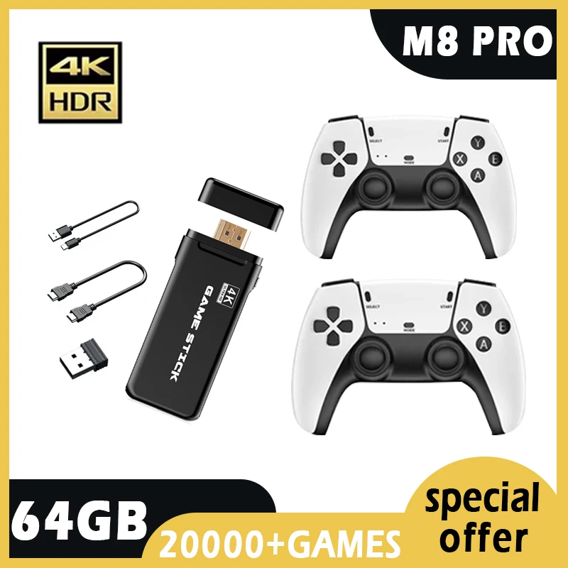 M8-PRO-Video-Game-Console-2-4G-HD-4K-Retro-Dual-Stick-de-Controle-Sem ...