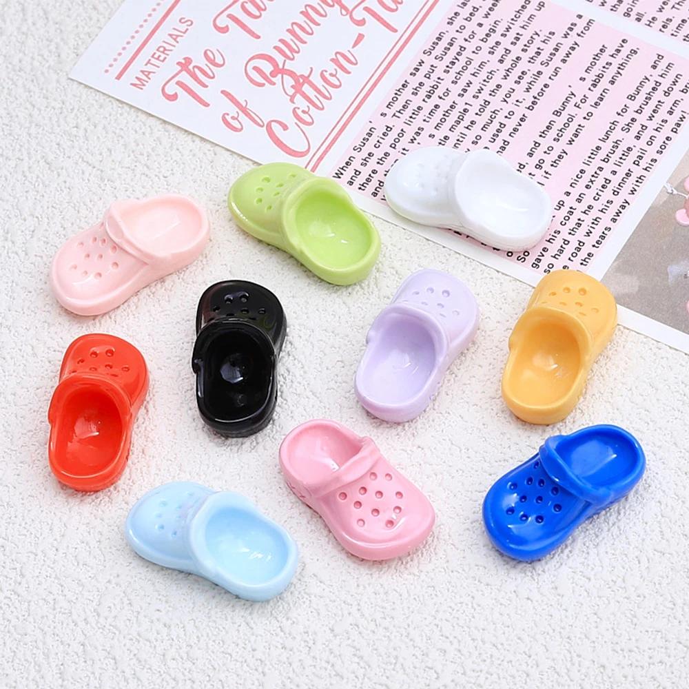 10PCS-Shiny-Hole-Slippers-Series-Resin-Flatback-Cabochons-For-Hairpin ...